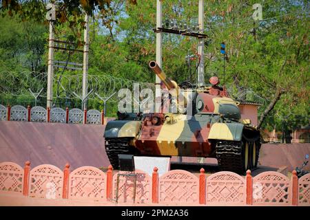 An Indian Army Battle Tank is showcased outside Stock Photo - Alamy