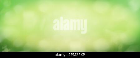 Blurred lights, green background, banner texture. Abstract bokeh with ...
