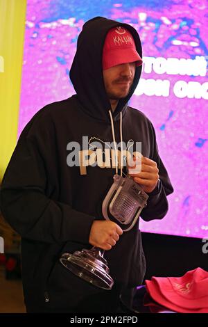 KALUSH, UKRAINE - APRIL 10, 2023 - Rapper Oleh Psiuk, MC KylymMen of ...