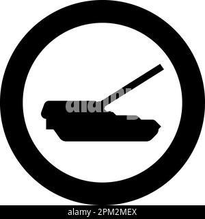 Self-propelled howitzer artillery system archer shoots projectile shell set icon grey black ...