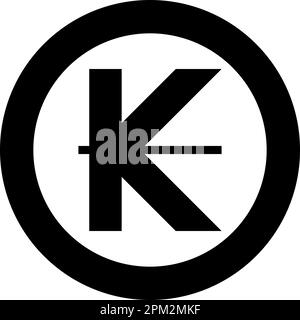 Sign kip currency symbol Laos set icon white color vector illustration ...