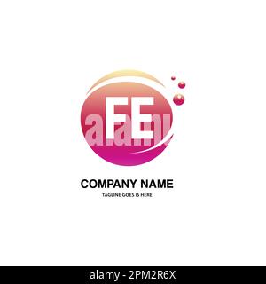 FE initial logo With Colorful Circle template Stock Vector Image & Art ...