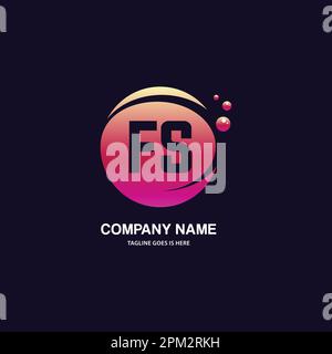 FS initial logo With Colorful Circle template Stock Vector Image & Art ...