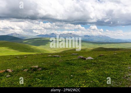 Javakheti Plateau landscape with ancient dormant volcanoes - Didi Abuli ...