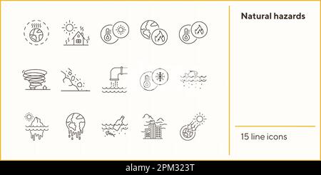 Natural hazards icons Stock Vector Image & Art - Alamy