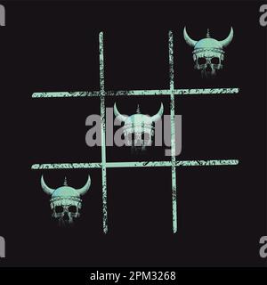 Tic tac toe game formed skulls vector image Stock Vector Image & Art ...