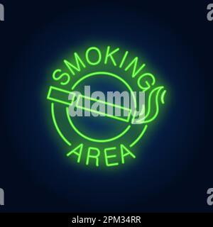 Smoking area neon sign Stock Vector Image & Art - Alamy