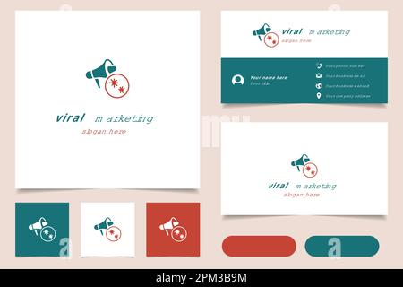 Viral logo design with editable slogan. Branding book and business card ...