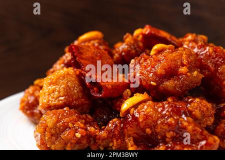 Gangjeong Chicken with Mala Sauce Stock Photo - Alamy