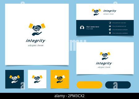 Integrity logo design with editable slogan. Branding book and business ...