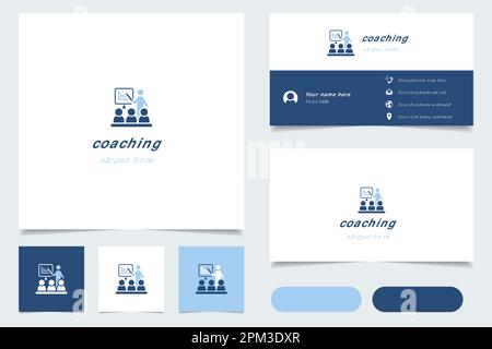 Coaching logo design with editable slogan. Branding book and business ...