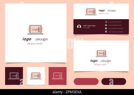 Artist logo design with editable slogan. Branding book and business ...