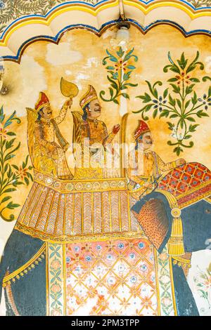 India, Rajasthan state, Luni, Fort Chanwa, Maharaja's Palace ...