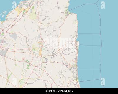 Fujayrah, emirate of United Arab Emirates. High resolution satellite ...