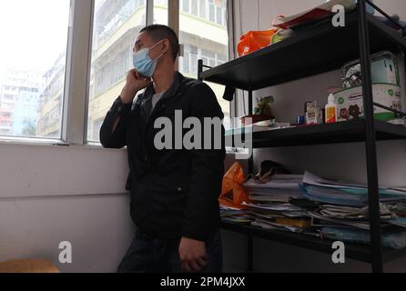 Lam Kin, poses for a picture in his home in Mong Kok. 31MAR23 SCMP ...