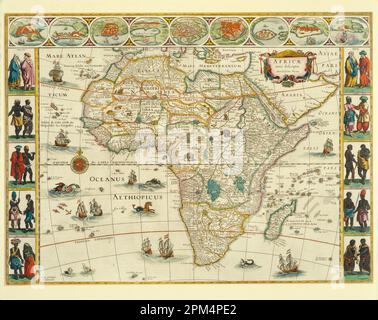 17th century Map of Africa Stock Photo - Alamy