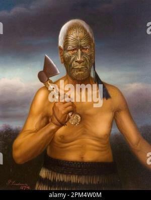 Portrait of New Zealand Maori chief Mete Kingi, New Zealanders maori ...
