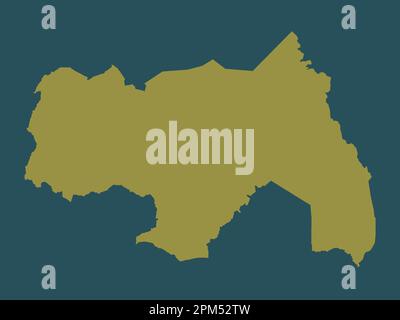 Northern, region of Uganda. Solid color shape. Locations and names of ...