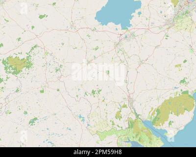 Armagh, region of Northern Ireland. Open Street Map. Locations of major ...
