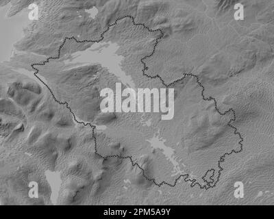 Fermanagh, region of Northern Ireland. Elevation map colored in wiki ...