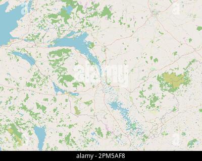 Fermanagh, region of Northern Ireland. Open Street Map. Locations and ...
