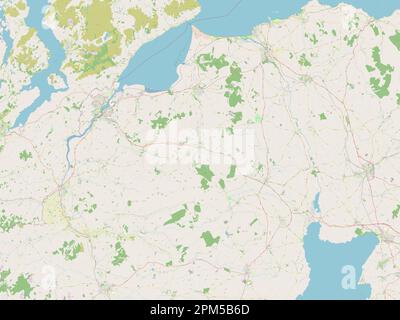 Londonderry, region of Northern Ireland. Open Street Map. Locations and ...
