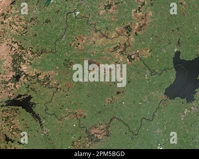 Tyrone, region of Northern Ireland. High resolution satellite map ...