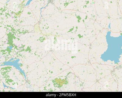 Tyrone, region of Northern Ireland. Open Street Map. Corner auxiliary ...