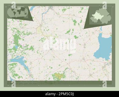 Tyrone, region of Northern Ireland. Open Street Map Stock Photo - Alamy