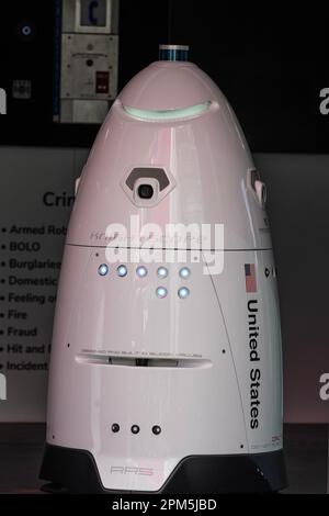 K5 Autonomous Security Robot on display during NYPD announcement of ...