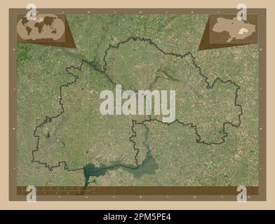 Dnipropetrovs'k, region of Ukraine. Low resolution satellite map Stock ...