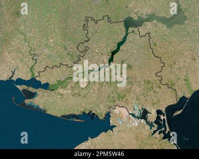 Kherson, region of Ukraine. Low resolution satellite map Stock Photo ...