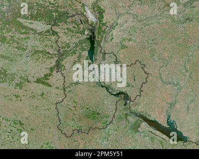 Kiev, region of Ukraine. High resolution satellite map. Locations and ...