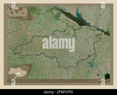 Kirovohrad, region of Ukraine. High resolution satellite map Stock ...