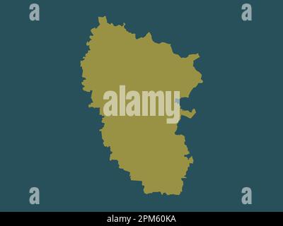 Luhans'k, region of Ukraine. Solid color shape. Locations and names of ...