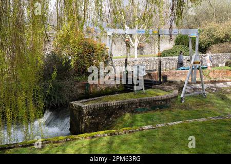Flow control - a manually adjustable sluice gate held up by a Reid A ...