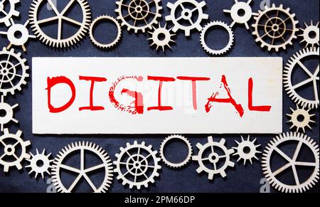 Digital data flow on road with motion blur to create vision of fast ...