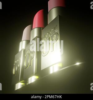 3d model. makeup. mockup Stock Photo - Alamy