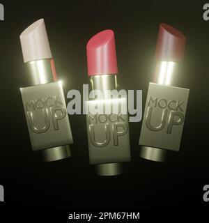 3d model. makeup. mockup Stock Photo - Alamy