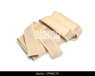 New beige posture corrector isolated on white Stock Photo - Alamy