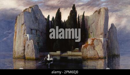 Isle of the Dead, painting by Swiss artist Arnold Bocklin, 1880 Stock ...