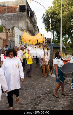 Catholics carry a statue of Jesus Christ during an Easter procession in ...