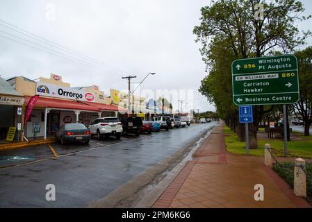 Orroroo, Australia - April 26, 2022: Main street in the small town of ...