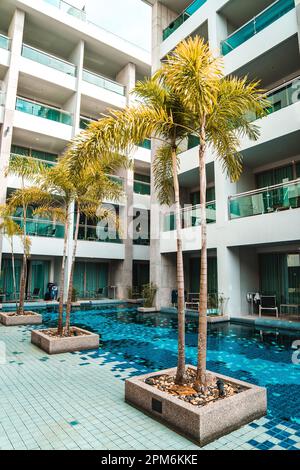 Aerial view of Patong city center and resort view, in Phuket, Thailand ...