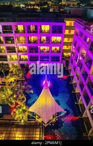 Aerial view of Patong city center and resort view, in Phuket, Thailand ...