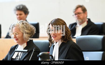 Justice David Boddice (centre) is seen at the Brisbane Supreme Court ...