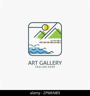 Modern art gallery vector logo design template Stock Vector Image & Art ...