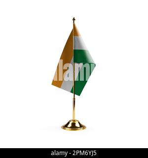 India small table flag isolated on white background Stock Photo - Alamy
