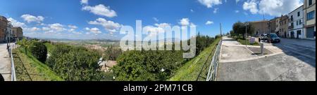Scenic View of Camerano village near Mount Conero and Riviera from ...