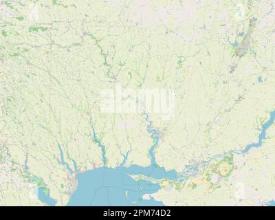 Mykolayiv, region of Ukraine. Open Street Map. Locations and names of ...